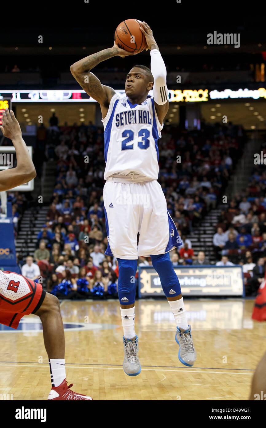 Newark, New Jersey. 8th March, 2013. Seton Hall Pirates guard/forward ...