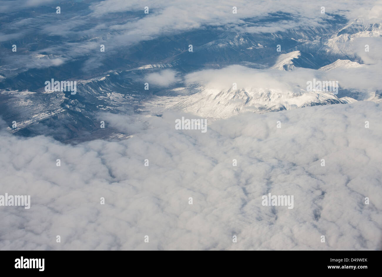 picture taken from a plane over spain Stock Photo - Alamy