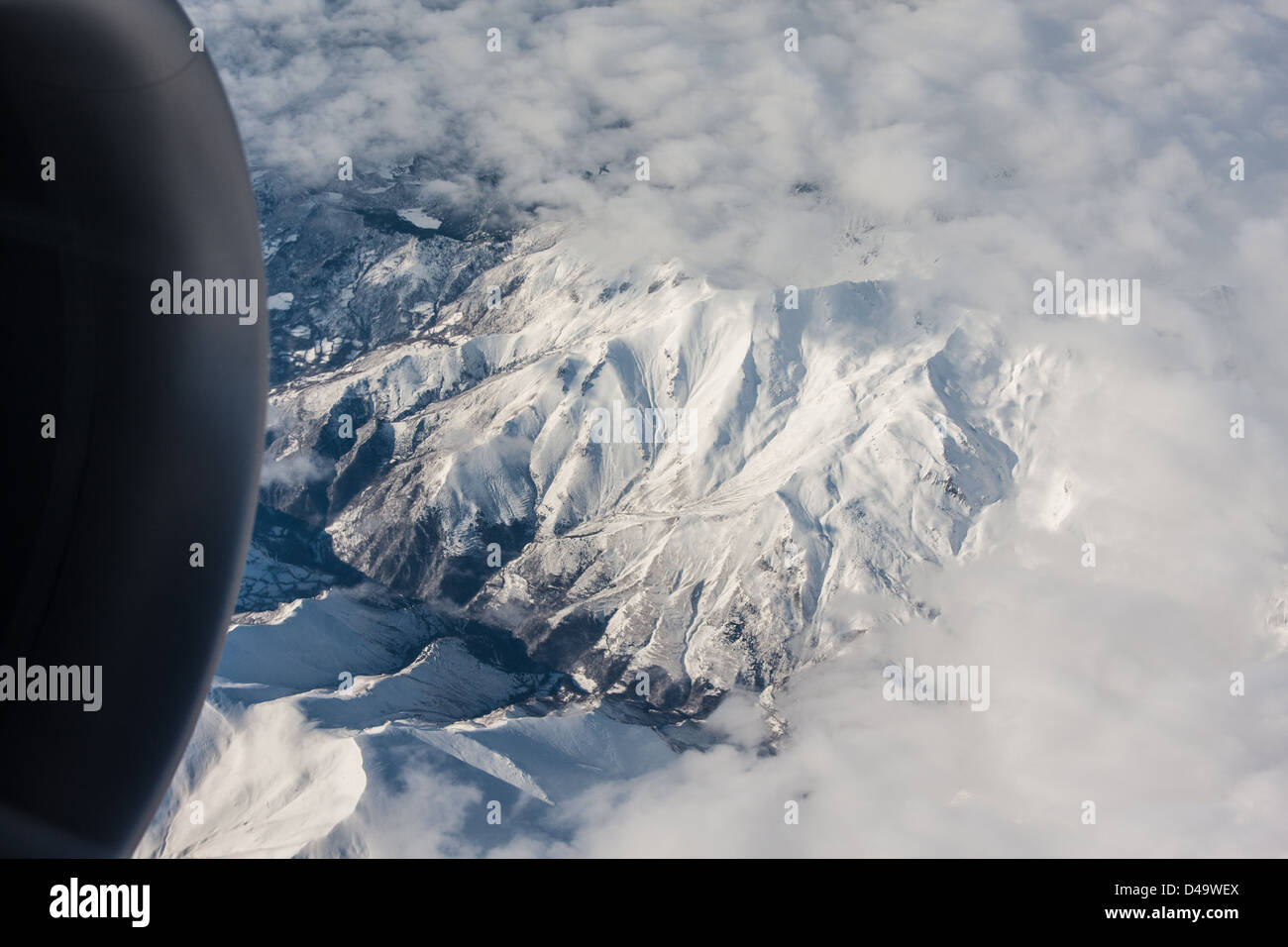 picture taken from a plane over spain Stock Photo - Alamy
