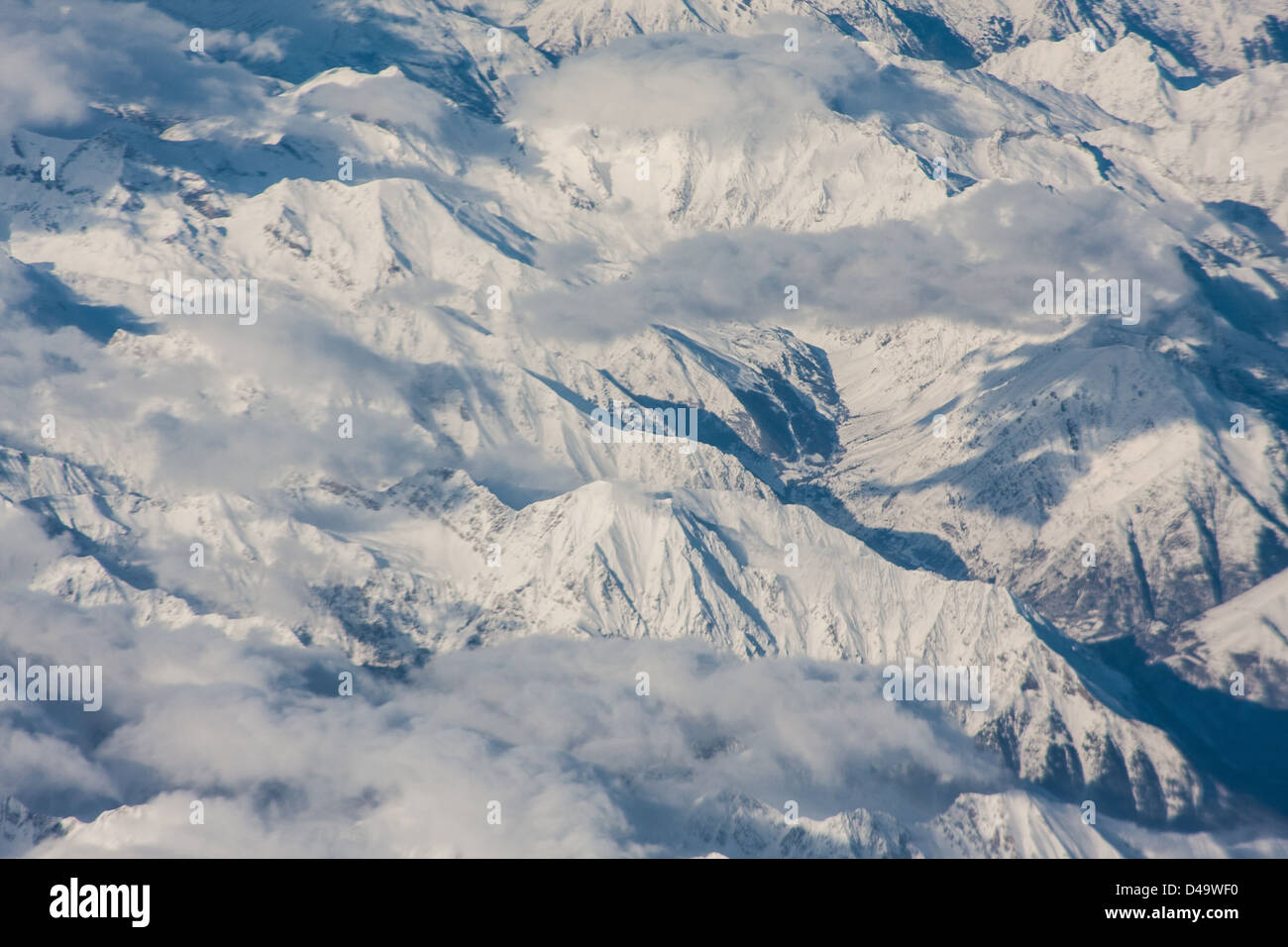 picture taken from a plane over spain Stock Photo - Alamy