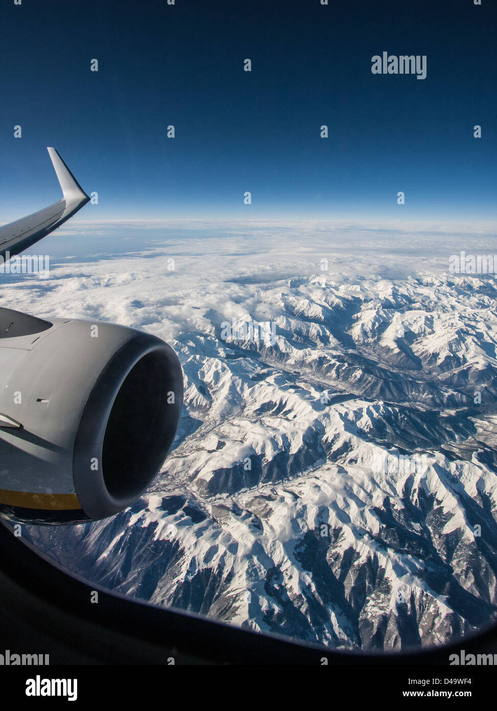 picture taken from a plane over spain Stock Photo - Alamy