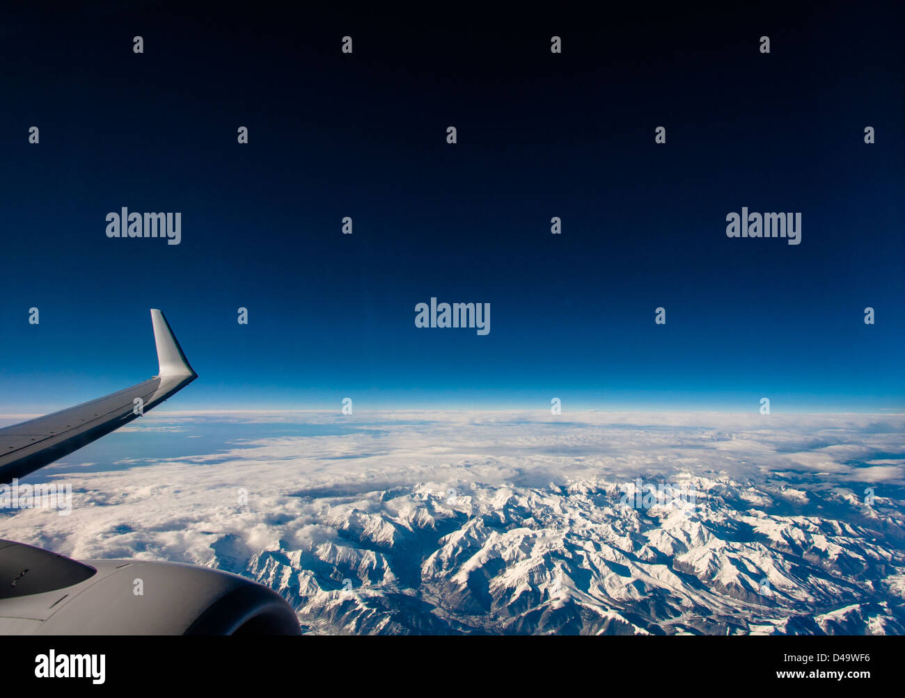 picture taken from a plane over spain Stock Photo - Alamy