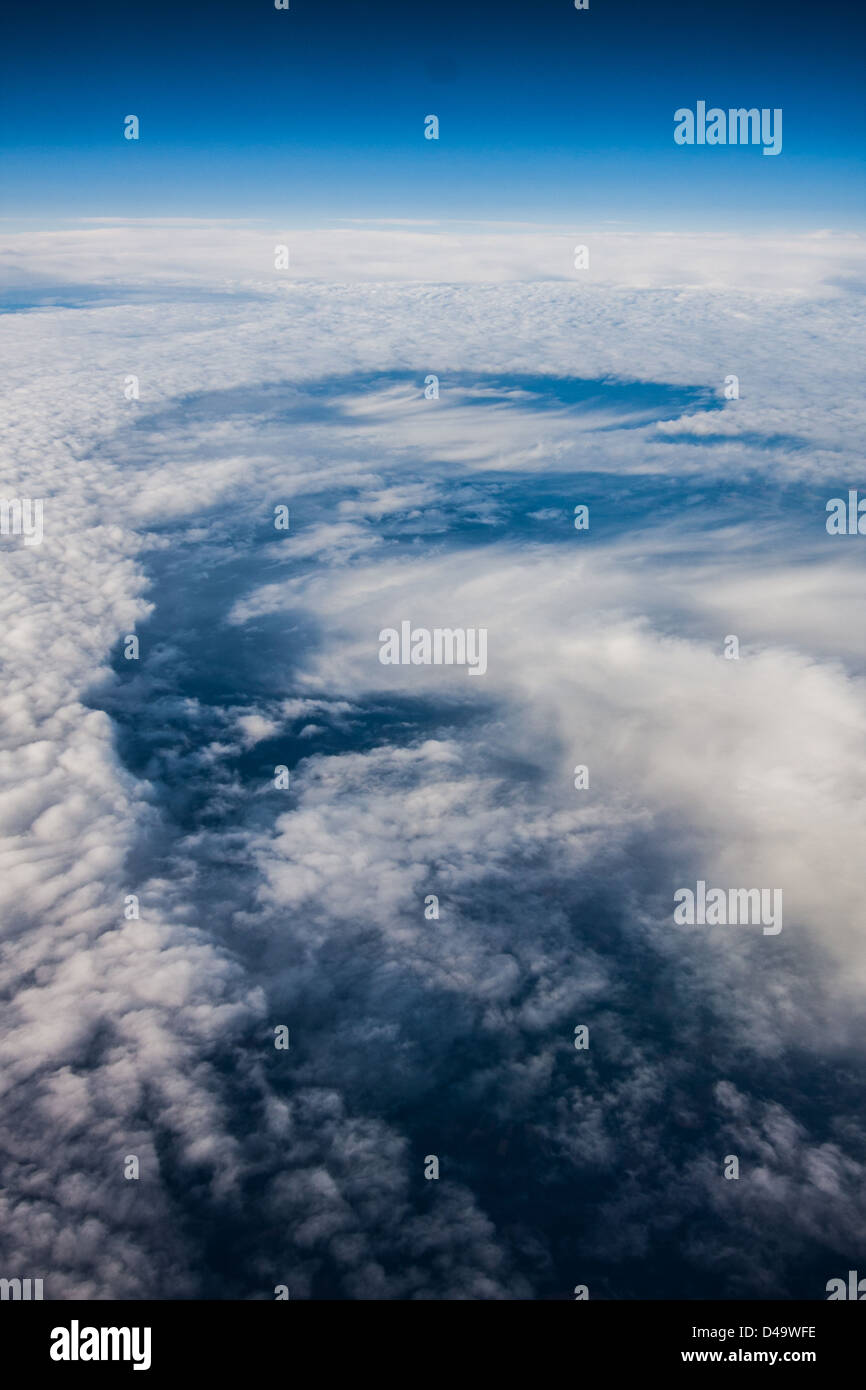 picture taken from a plane over spain Stock Photo - Alamy