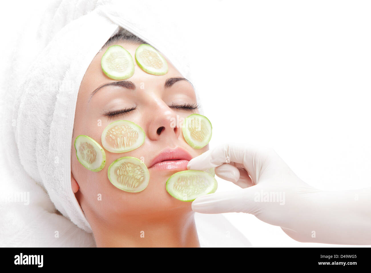 portrait of young beautiful woman being treated Stock Photo - Alamy
