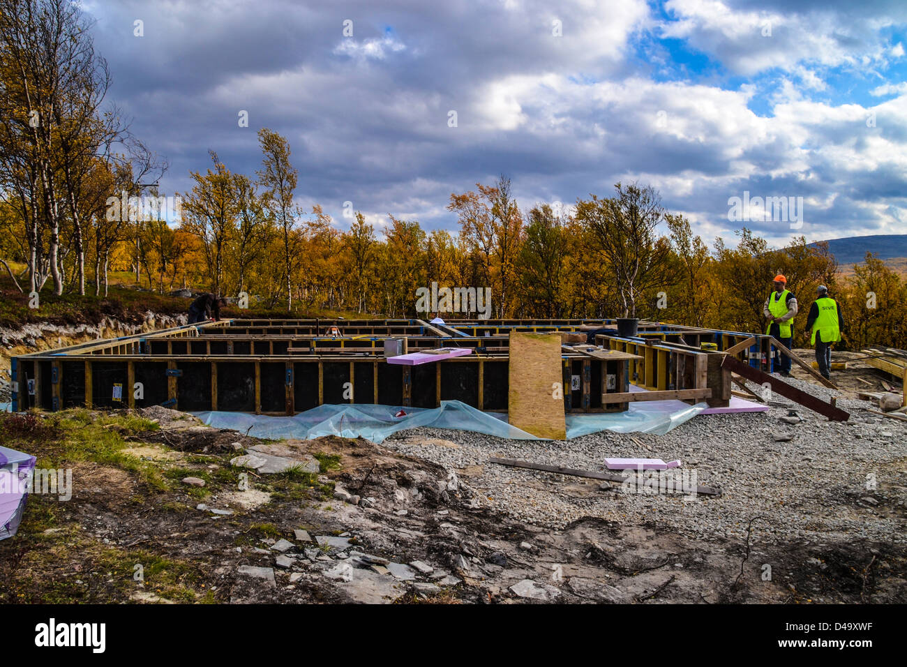 Construction site preparation house foundation hi-res stock photography ...