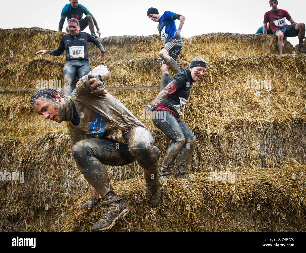 Muennerstadt, Germany, 9th March, 2013. Participants in the ...