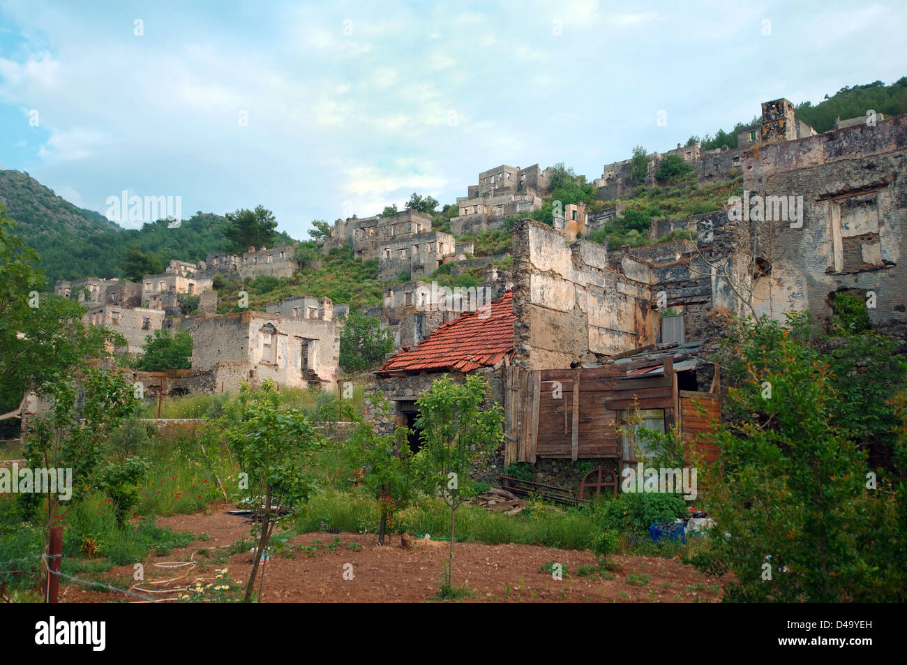 Greek Ghost Town Levissi Karmylassos Stock Photos & Greek Ghost Town ...