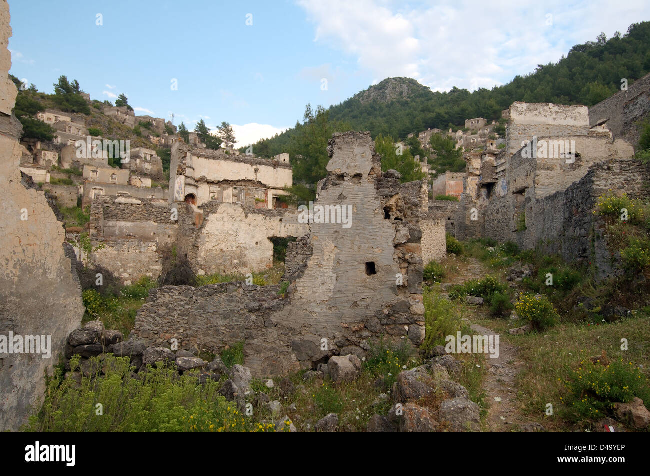 Greek ghost town of Levissi, Karmylassos, Kayakoey, Turkey Stock Photo ...