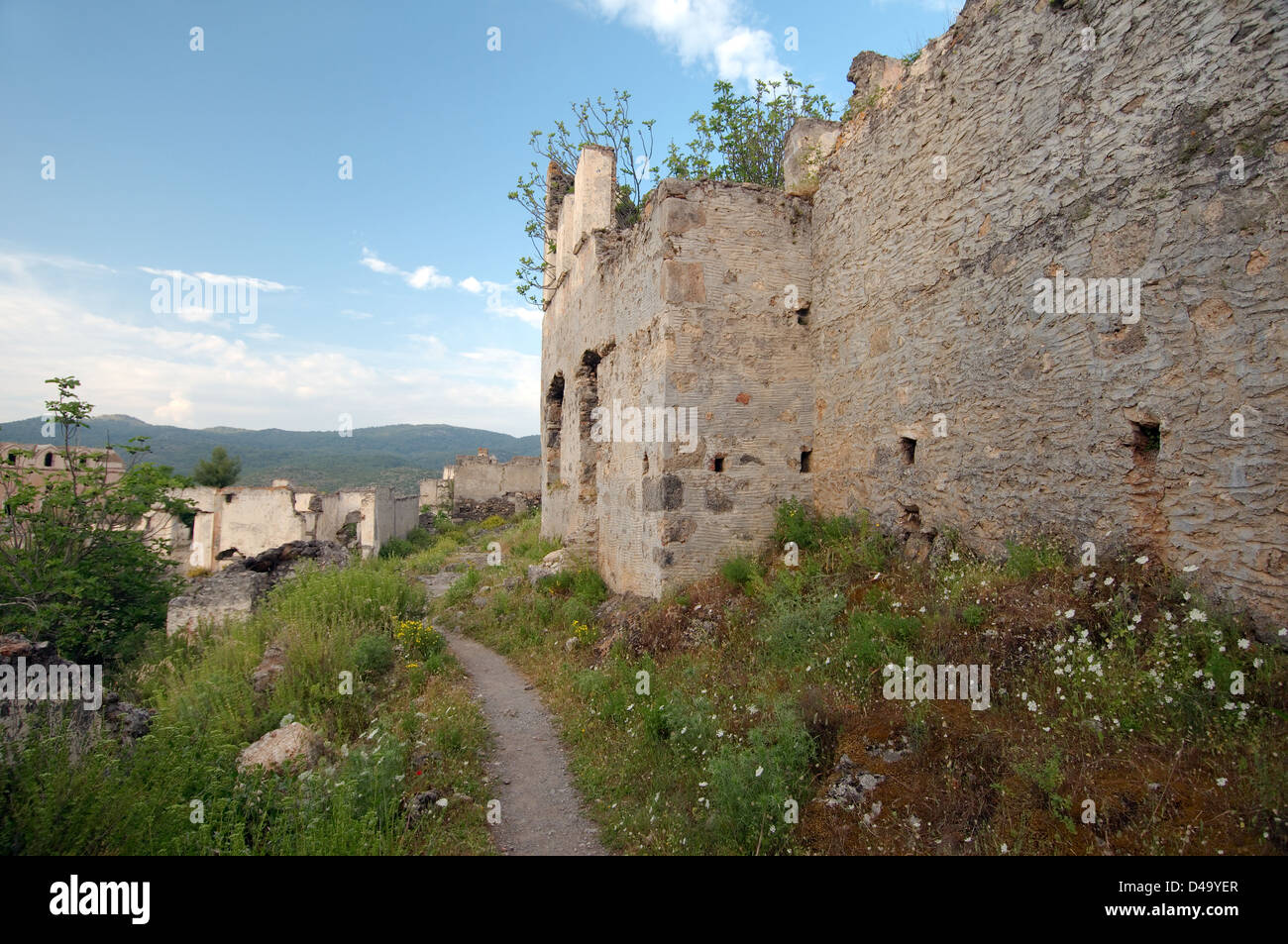 Greek ghost town levissi karmylassos hi-res stock photography and ...