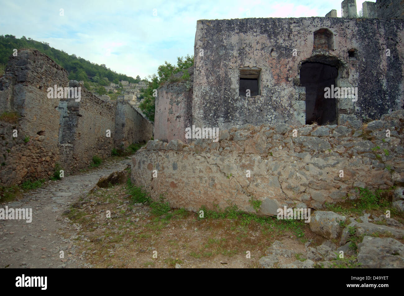 Greek ghost town of Levissi, Karmylassos, Kayakoey, Turkey Stock Photo ...
