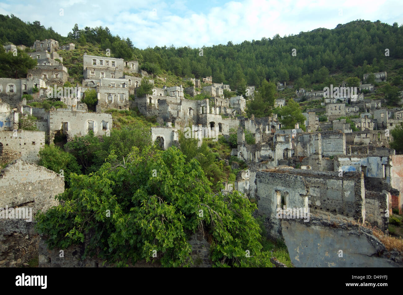 Greek ghost town of Levissi, Karmylassos, Kayakoey, Turkey Stock Photo ...