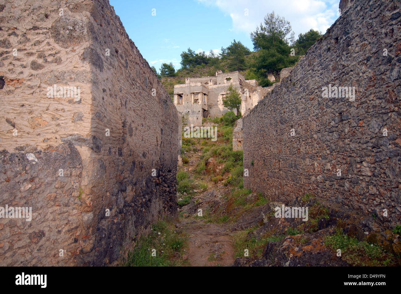 Greek ghost town levissi karmylassos hi-res stock photography and ...