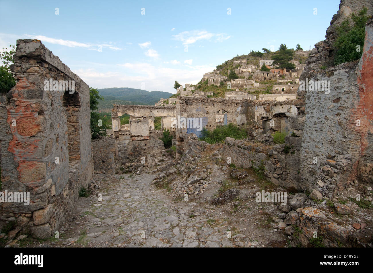 Greek ghost town of Levissi, Karmylassos, Kayakoey, Turkey Stock Photo ...