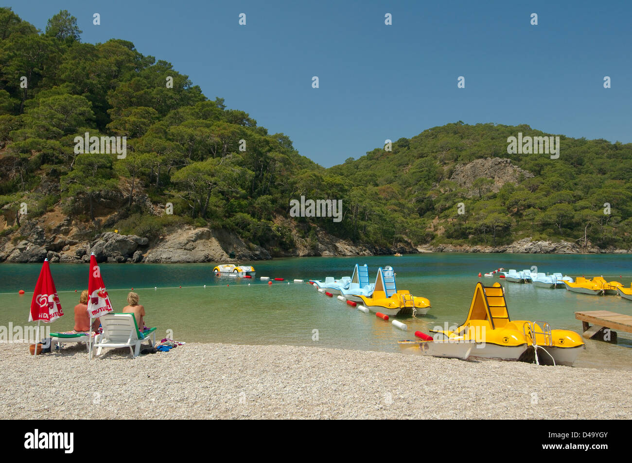 Beach, Olu Deniz, Oeluedeniz, Muğla Province, Turkey Stock Photo - Alamy