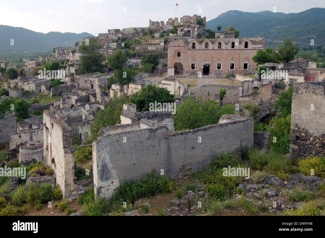 Greek ghost town of Levissi, Karmylassos, Kayakoey, Turkey Stock Photo ...
