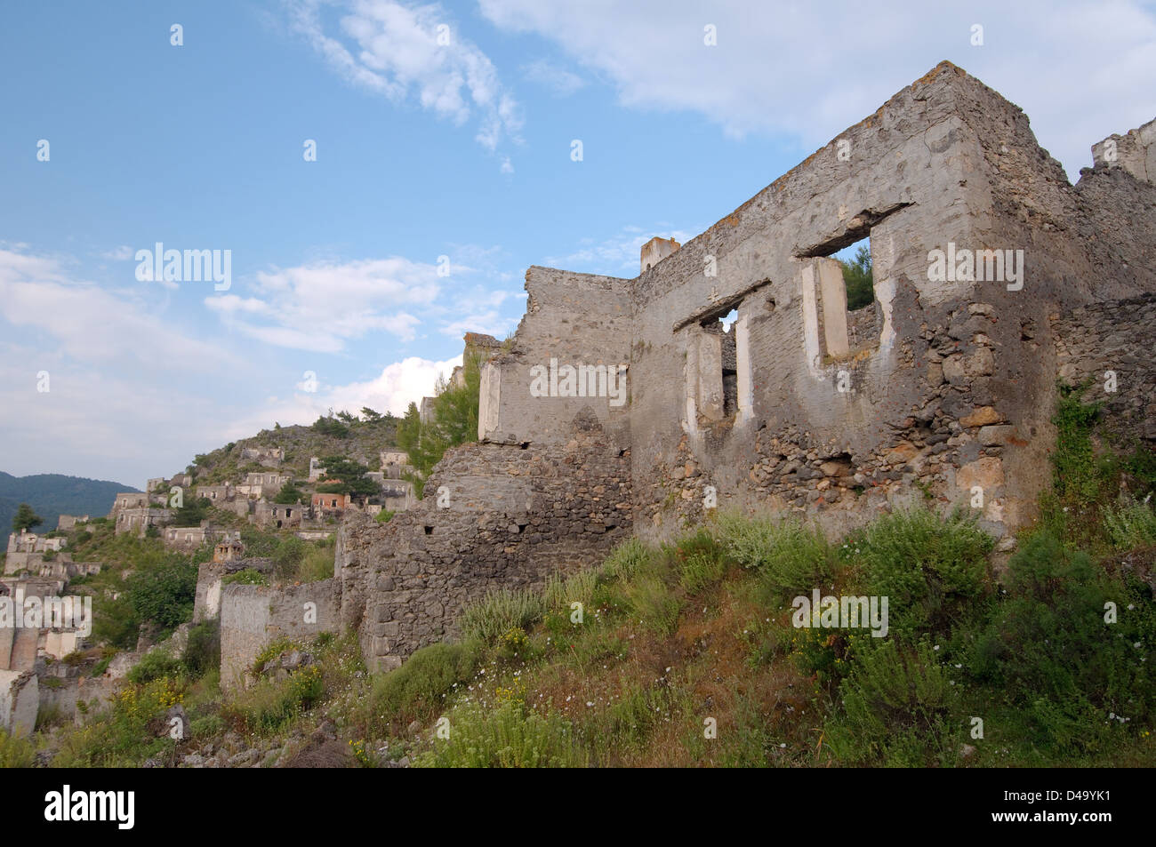 Greek ghost town levissi karmylassos hi-res stock photography and ...