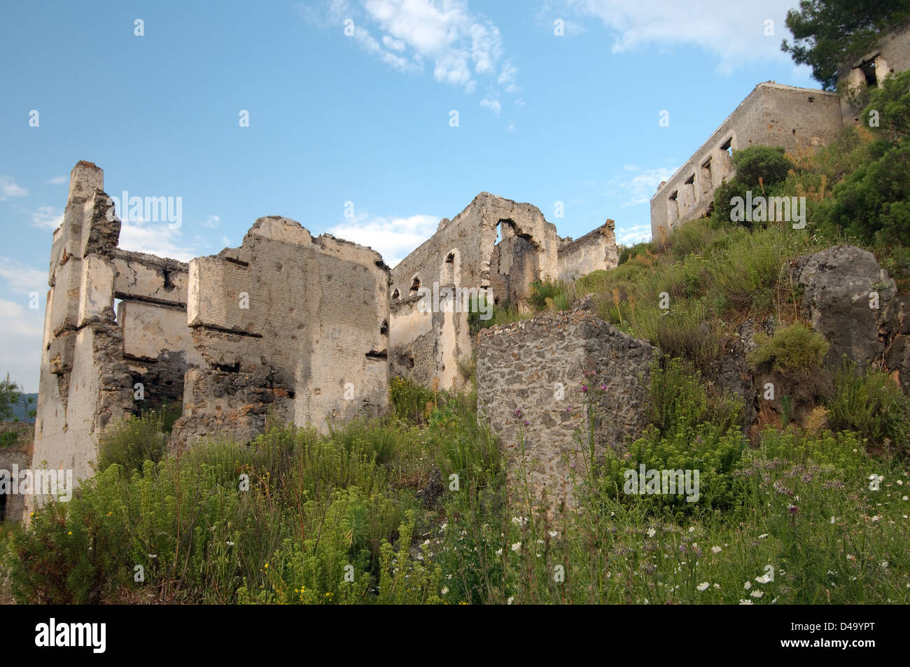 Greek ghost town of Levissi, Karmylassos, Kayakoey, Turkey Stock Photo ...