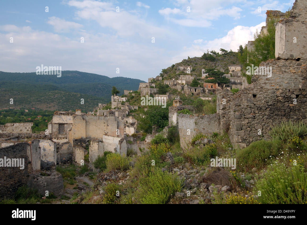 Greek ghost town of Levissi, Karmylassos, Kayakoey, Turkey Stock Photo ...