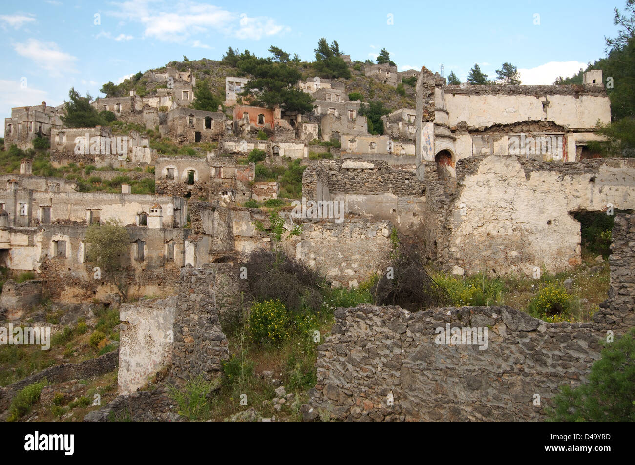 Greek ghost town of Levissi, Karmylassos, Kayakoey, Turkey Stock Photo ...