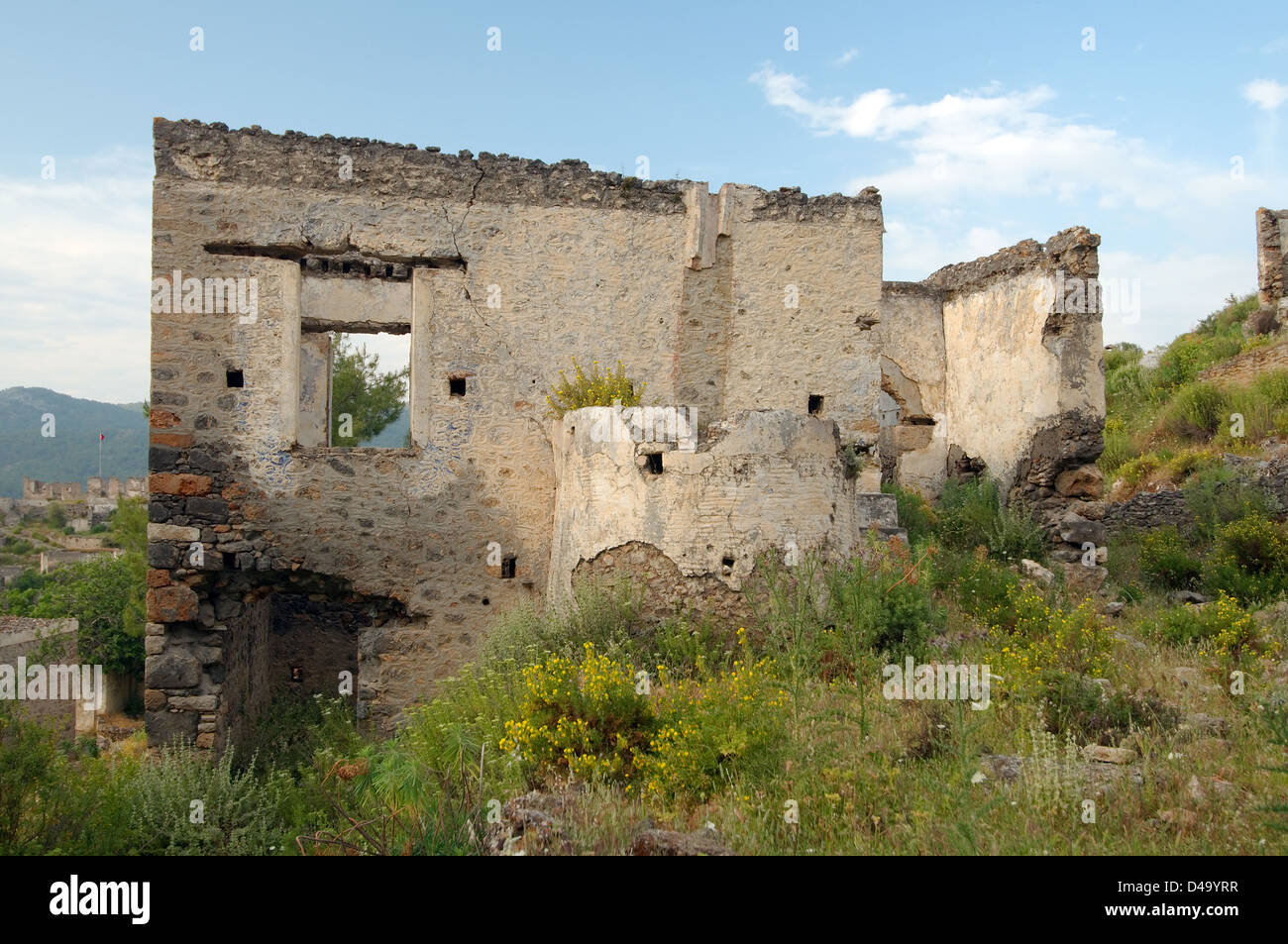 Greek ghost town of Levissi, Karmylassos, Kayakoey, Turkey Stock Photo ...