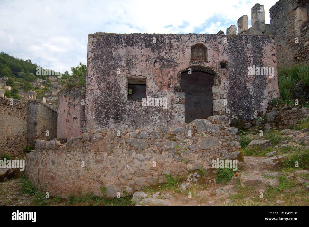 Greek ghost town of Levissi, Karmylassos, Kayakoey, Turkey Stock Photo ...