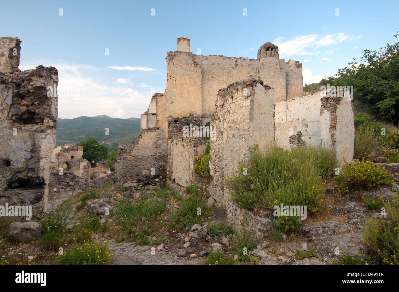 Greek ghost town of Levissi, Karmylassos, Kayakoey, Turkey Stock Photo ...