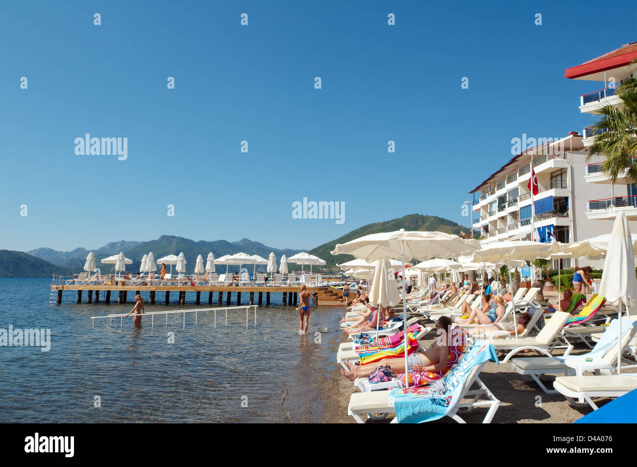 beach, Marmaris, Turkey, Western Asia Stock Photo - Alamy