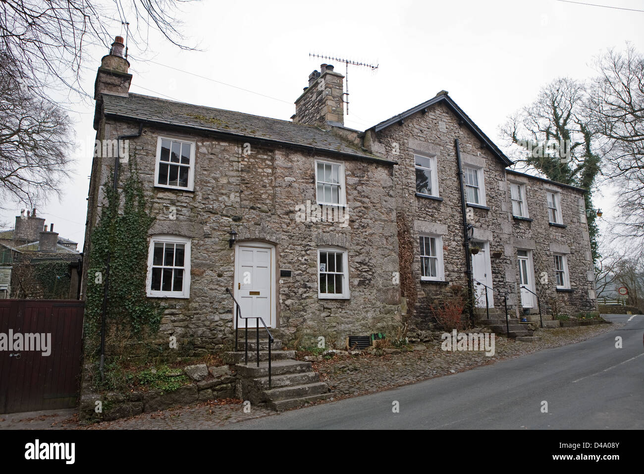 Cottages in Beetham Village in Cumbria Stock Photo - Alamy