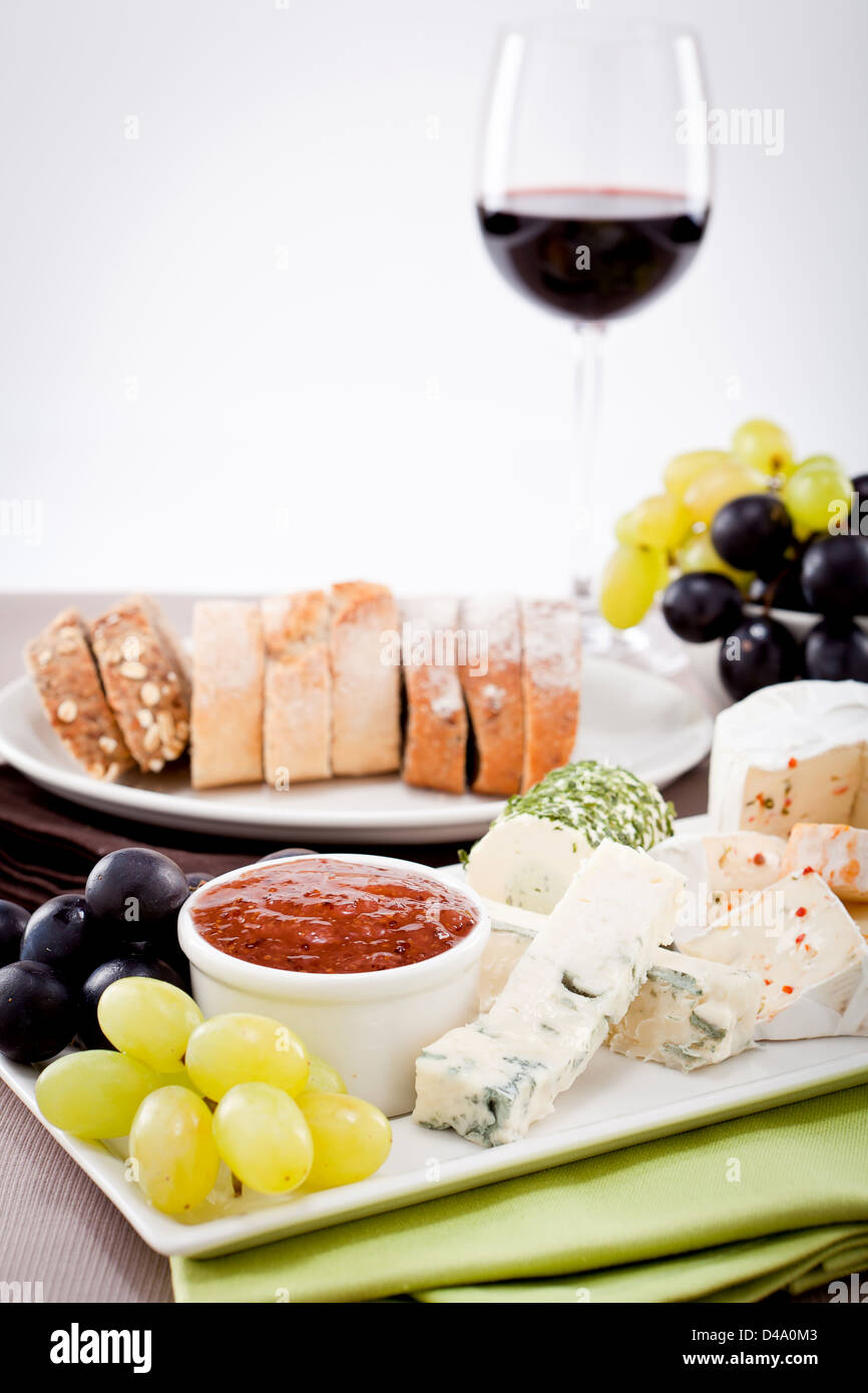 Different types cheese wine hi-res stock photography and images - Alamy