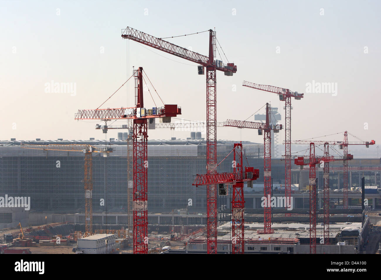 Schoenefeld, Germany, overlooking the BBI construction site Stock Photo ...
