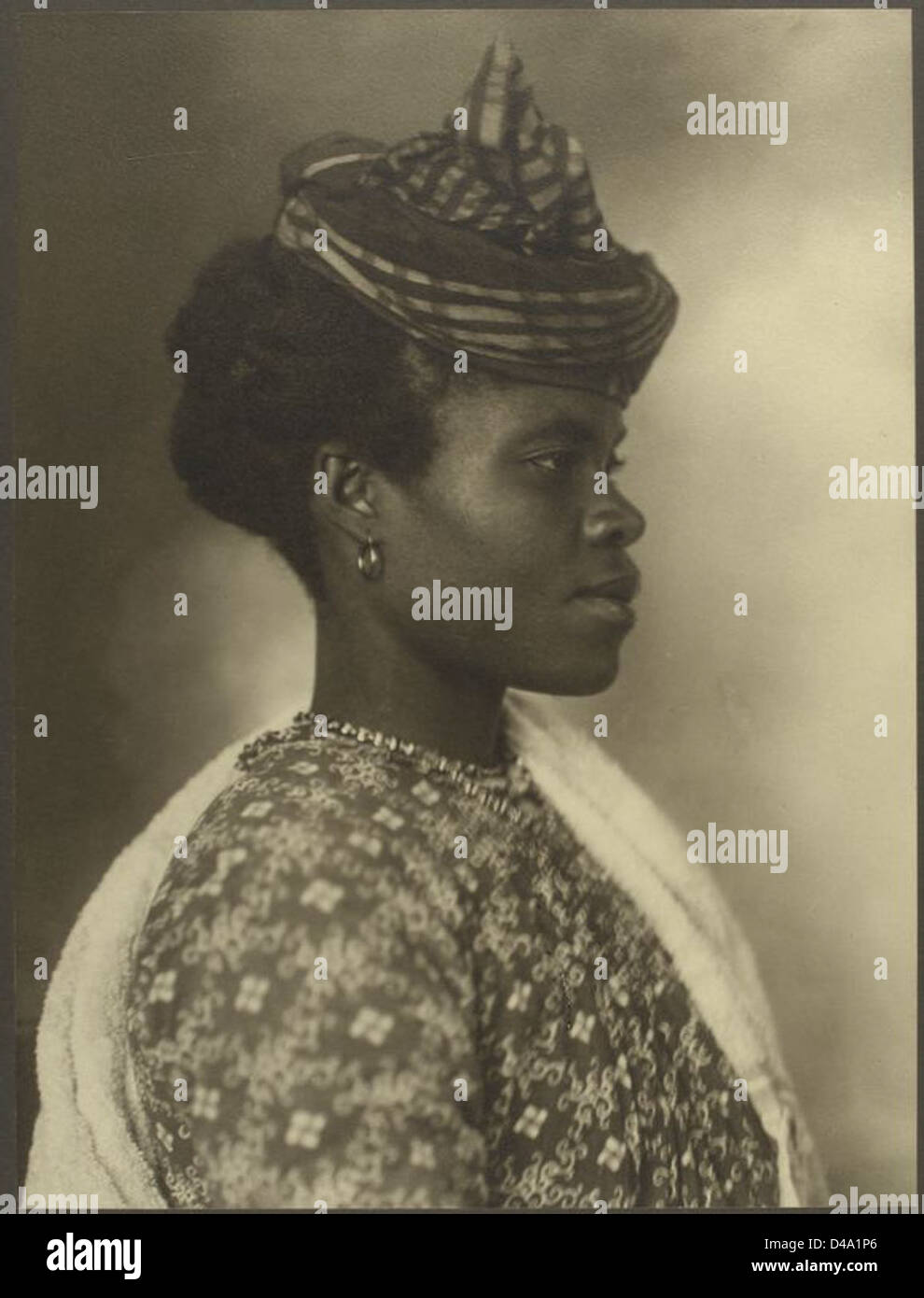 A 1911 photograph by Augustus F. Sherman of a Guadeloupean woman at ...