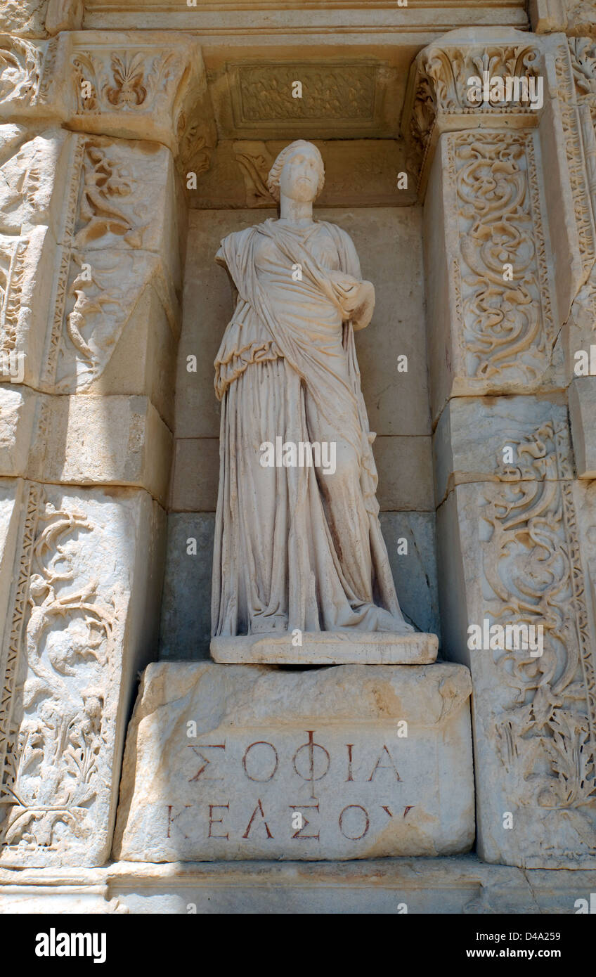 Sculpture, antique city of Ephesus, Efes, Turkey, Western Asia Stock ...