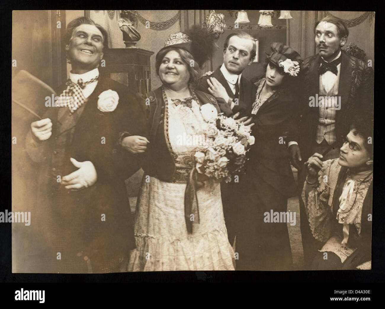 A silent film still from the 1914 movie 'Maid in Sweden,' showcasing ...