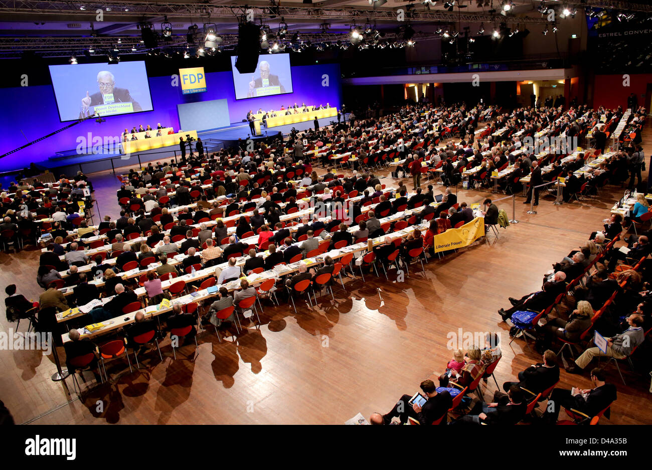 Chairman of the FDP party in the Bundestag, Rainer Bruederle, delivers ...