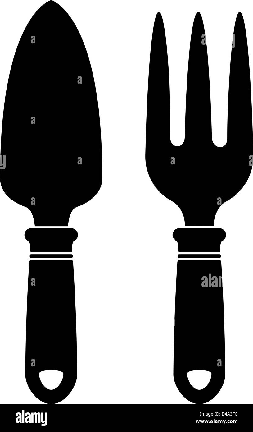 Garden tools painting Cut Out Stock Images & Pictures - Alamy