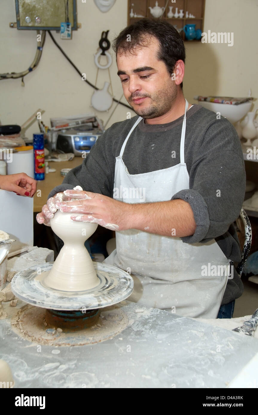 Potter working in pottery, Muğla Province, Turkey Stock Photo - Alamy