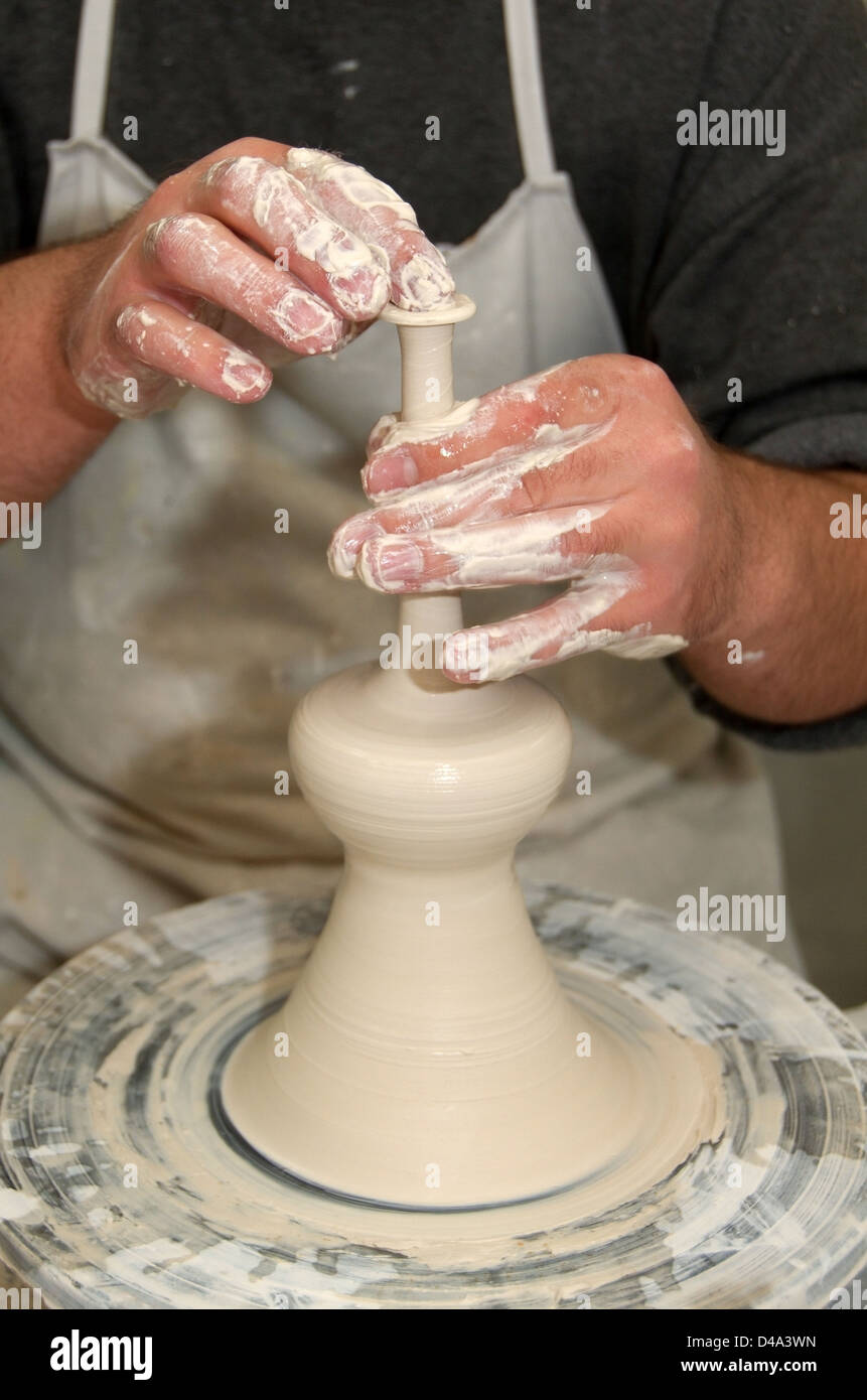 Potter working in pottery, Muğla Province, Turkey Stock Photo - Alamy