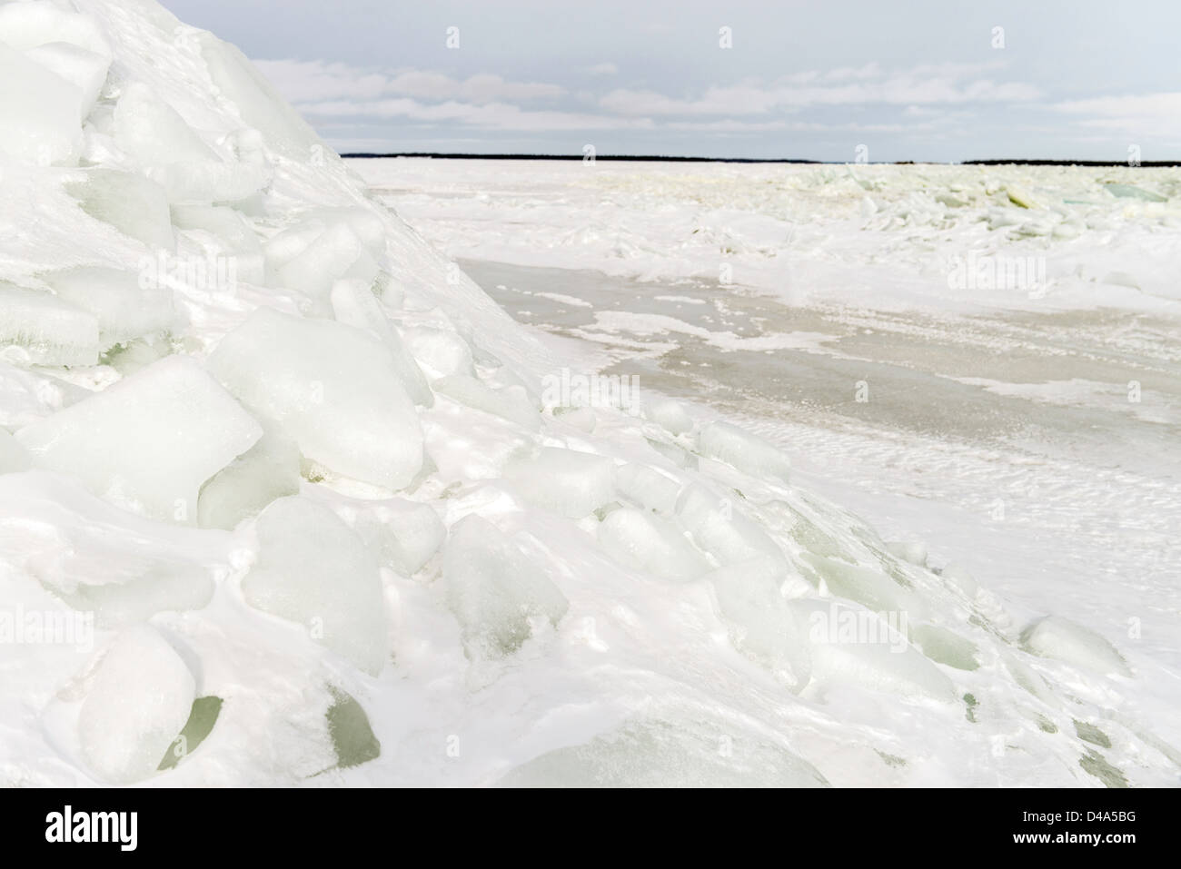 Frozen Baltic sea Swedish Lapland Sweden Scandinavia Stock Photo - Alamy