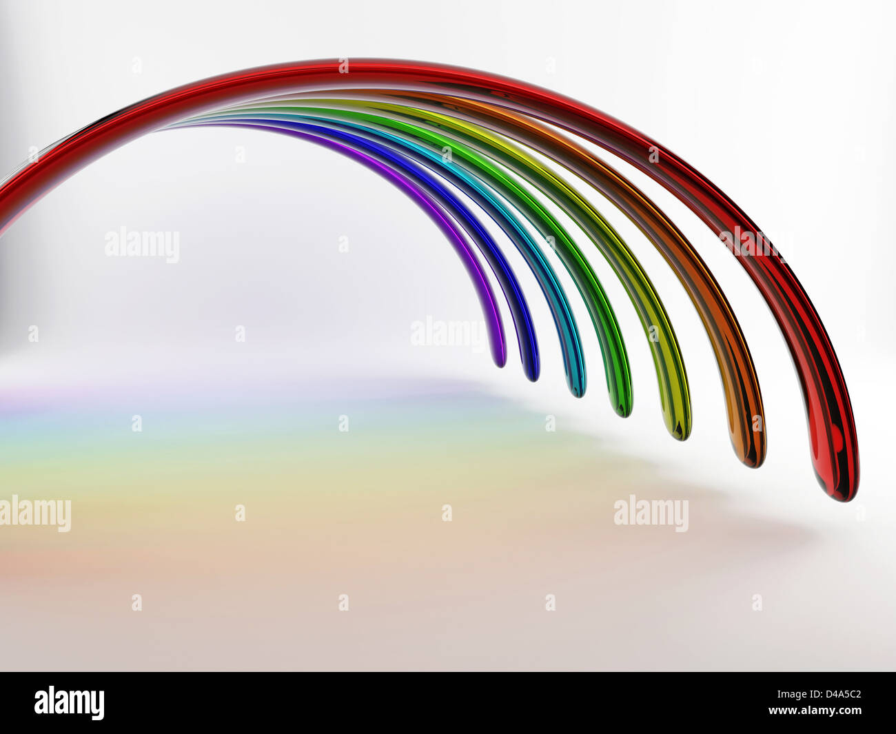 Rainbow on white background Stock Photo - Alamy