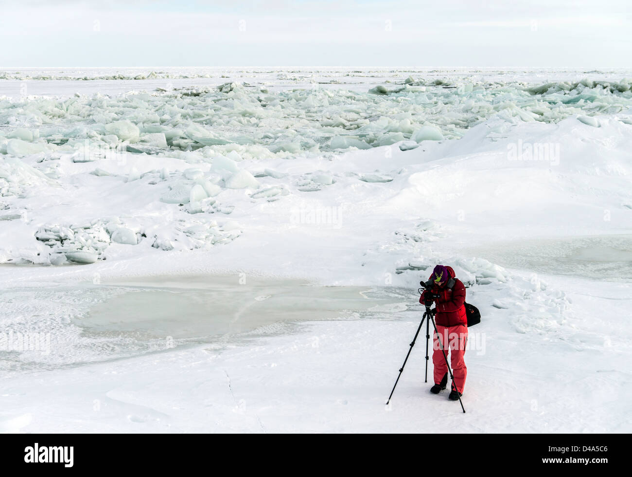Frozen Baltic sea Swedish Lapland Sweden Scandinavia Stock Photo - Alamy