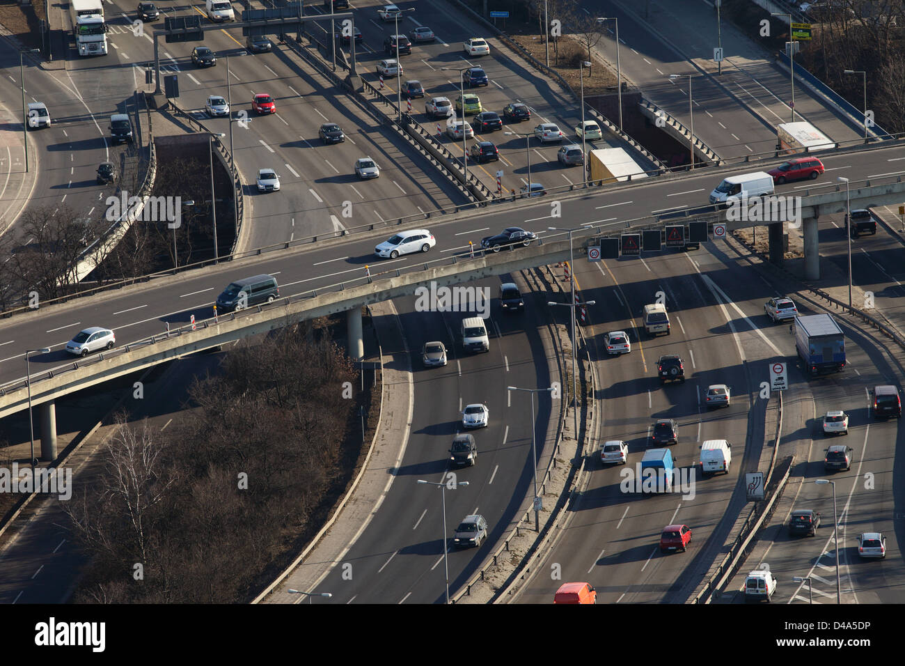 Berlin, Germany, the cars on the motorway at junction Halensee Stock ...