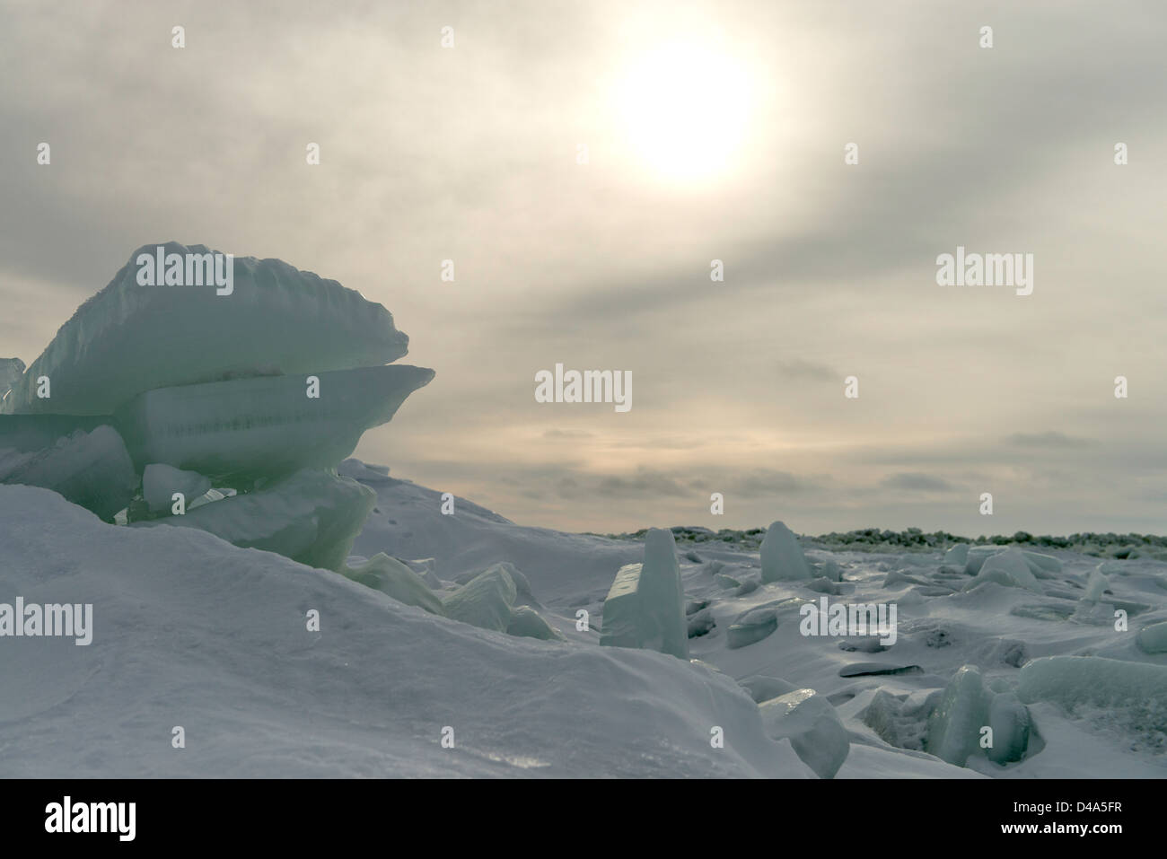 Frozen Baltic sea Swedish Lapland Sweden Scandinavia Stock Photo - Alamy