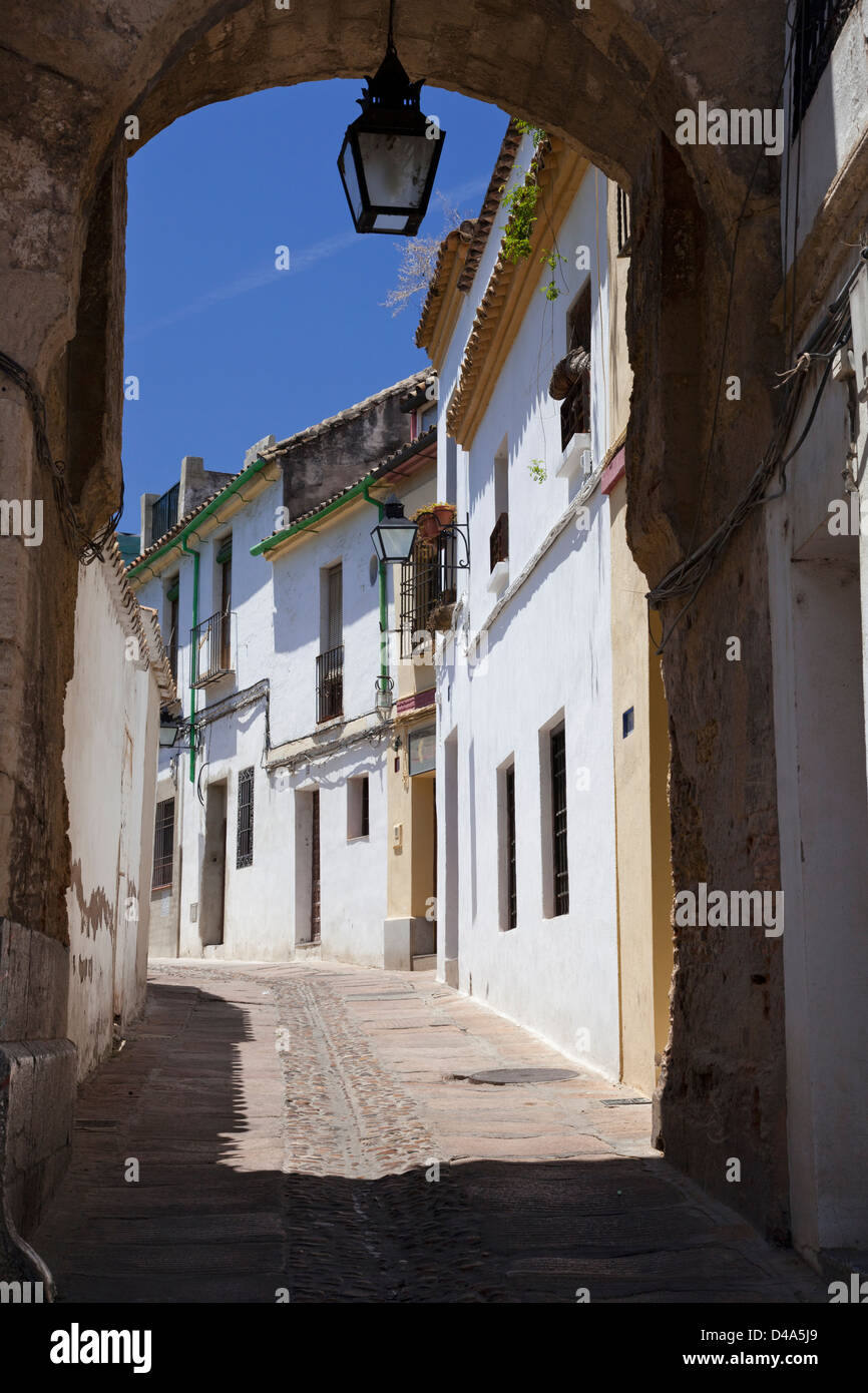 A street and passage in Cordoba old town Stock Photo - Alamy