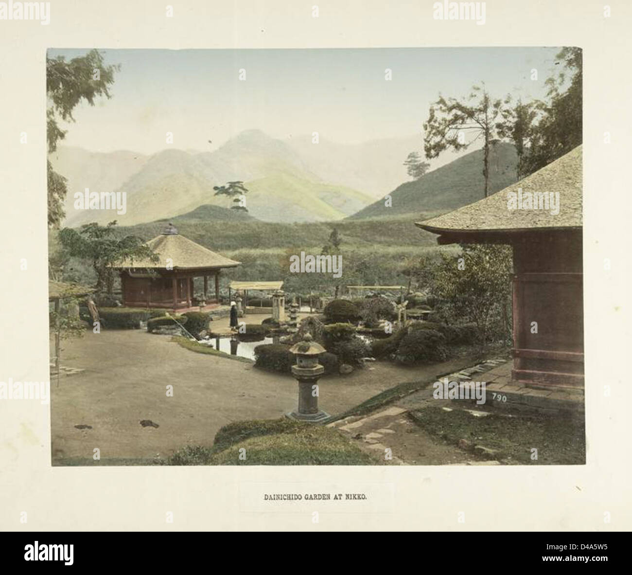 This photograph shows the Dainichido Garden in Nikko, Japan, part of ...