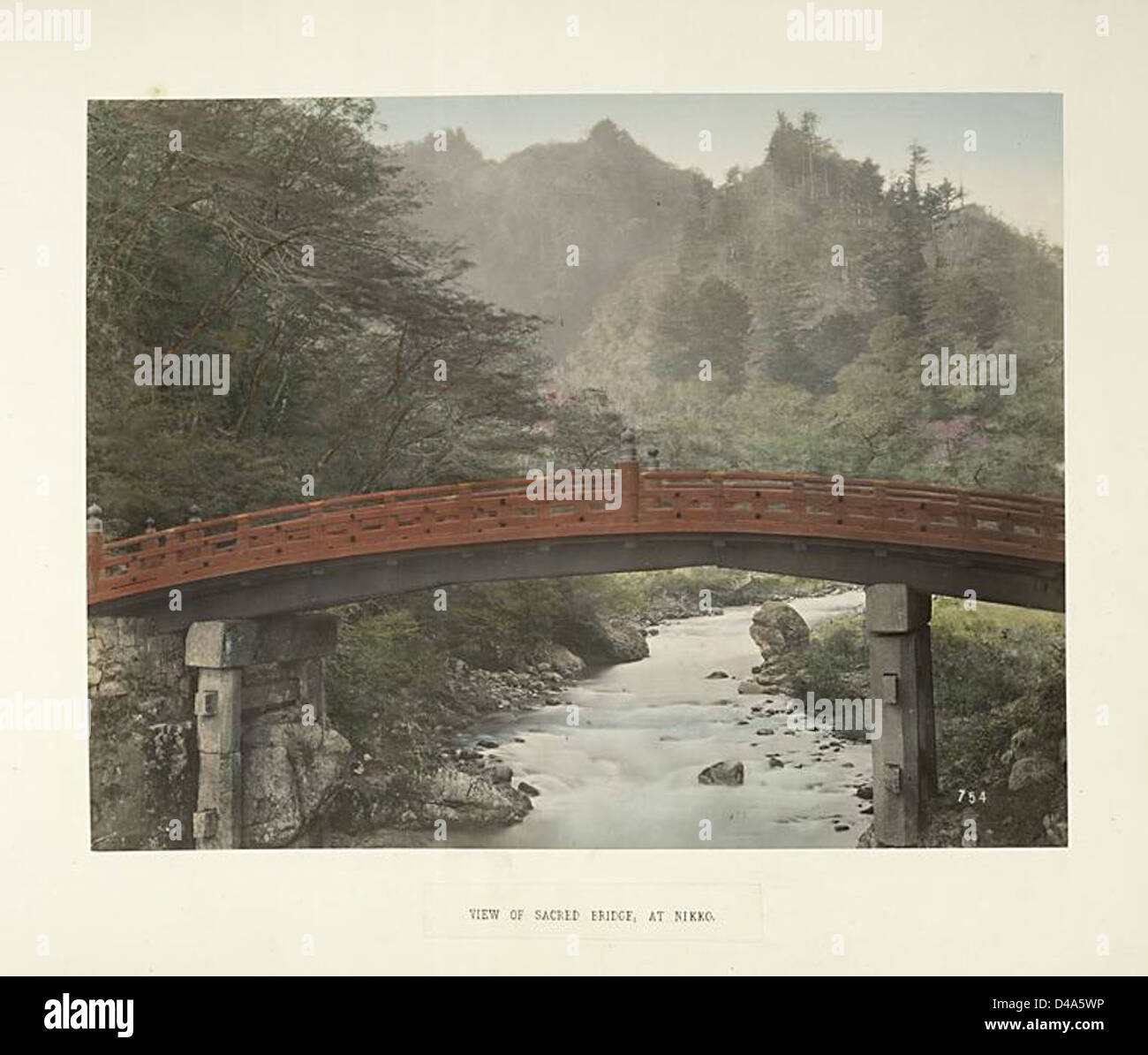 This image shows the Sacred Bridge (Shinkyo) at the Daiya River in ...