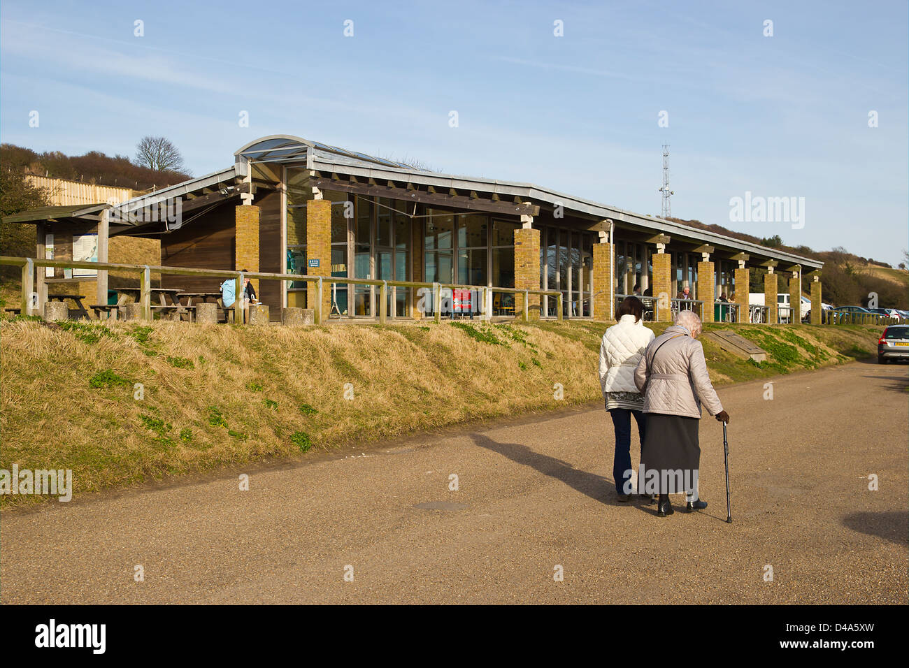 National Trust Restaurant at the White Cliffs of Dover above Dover Dock ...