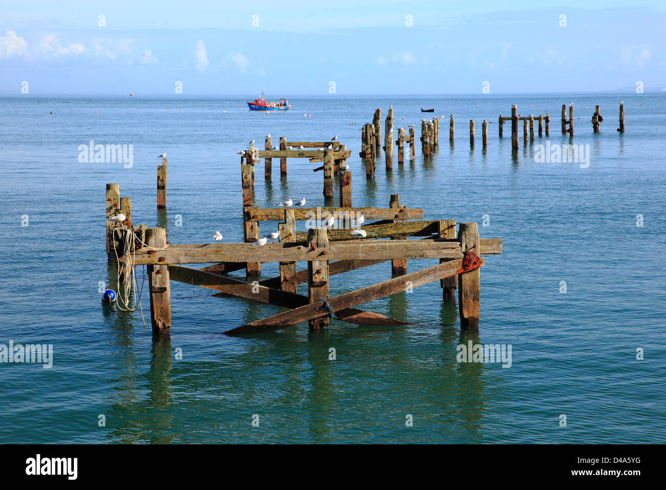 Old pier, Swanage, Dorset, England Stock Photo - Alamy
