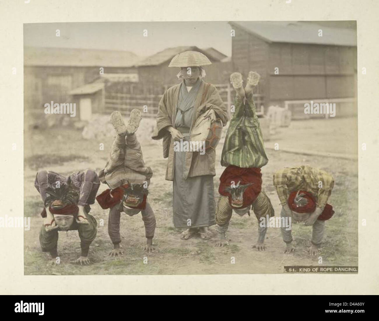 This image depicts a form of rope dancing, an acrobatic performance ...