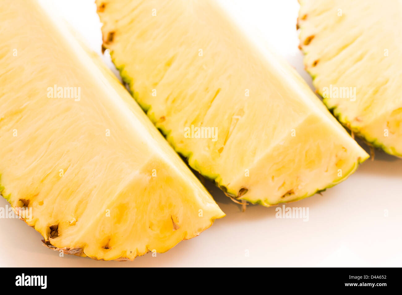 Fresh pineapple on white background Stock Photo - Alamy