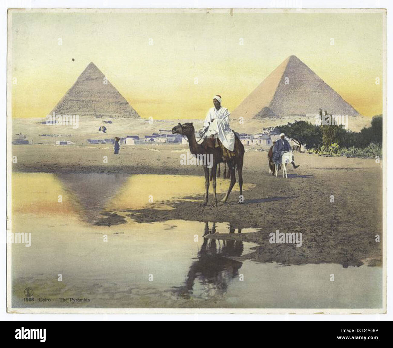 This image shows the Great Pyramids of Giza in Cairo, Egypt, with ...